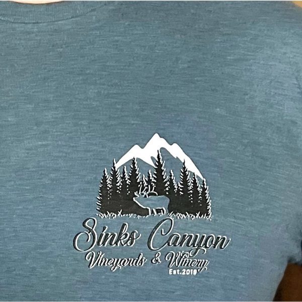 Elk Sinks Canyon Logo – Steel Blue – Sinks Canyon